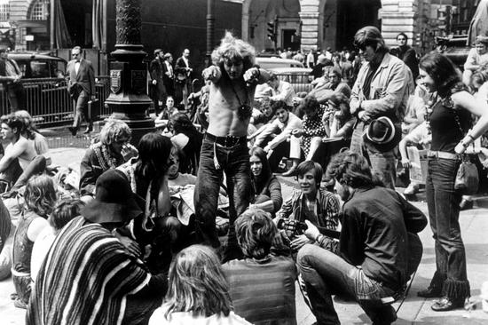 Dancing Hippy Surrounded By Hippies Editorial Stock Photo - Stock Image ...