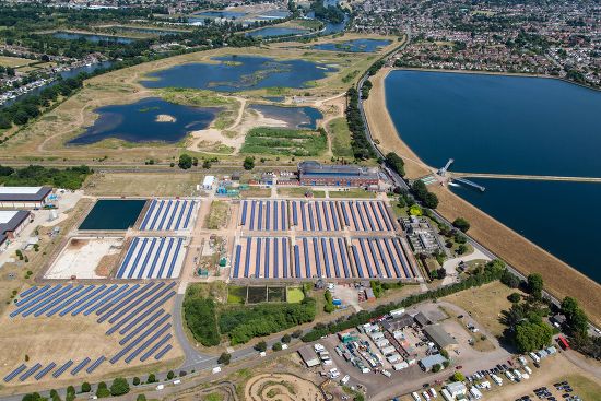 Solar Panels Former Walton Water Treatment Editorial Stock Photo ...