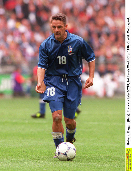 Roberto Baggio Italy France V Italy - Foto de stock de contenido ...