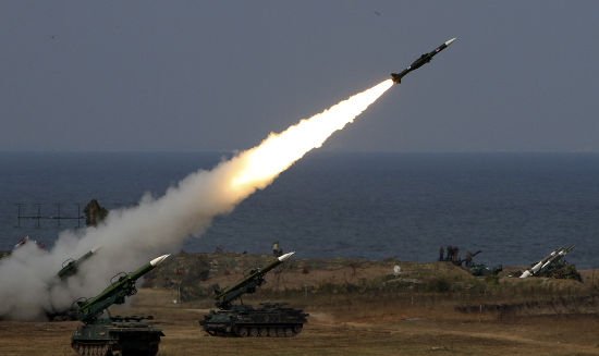 Sa6 Antiaircraft Missile Flies During Bulgarian Editorial Stock Photo ...