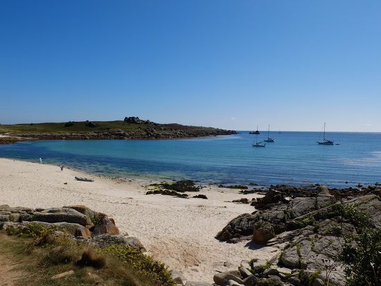Sand Bar Connecting St Agnes Gugh Editorial Stock Photo - Stock Image ...