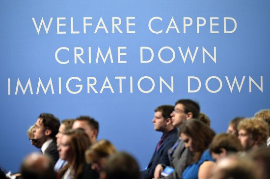 Conservative Party Conference Slogans Editorial Stock Photo - Stock ...