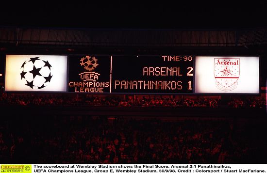 Scoreboard Wembley Stadium Shows Final Score Editorial Stock Photo ...