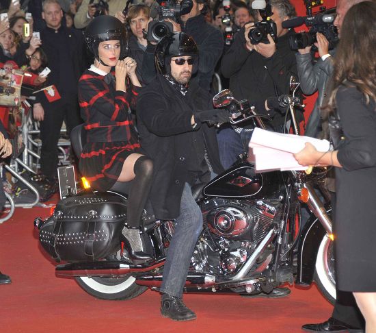 Katy Perry Arrives On Motorbike Editorial Stock Photo - Stock Image ...