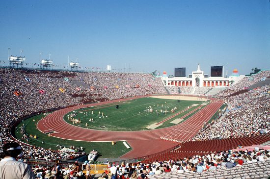Los Angeles Olympic Stadium La Olympics Editorial Stock Photo - Stock ...