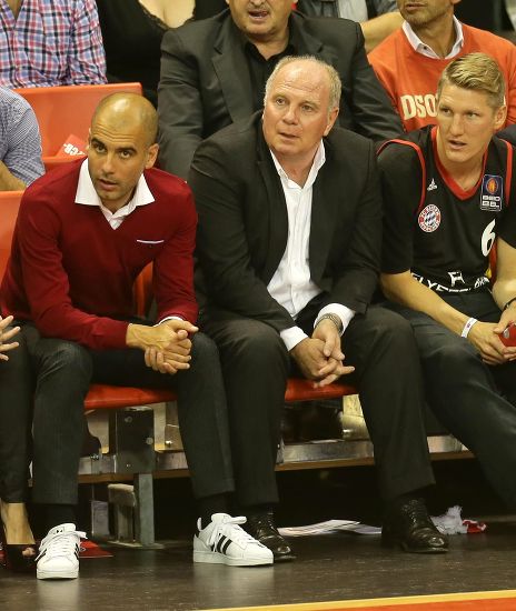 Pep Guardiola President Uli Hoeness Bastian Editorial Stock Photo ...