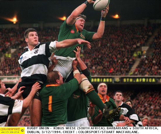 Rugby Union Kobus Wiese South Africa Editorial Stock Photo - Stock ...