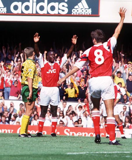 Kevin Campbell Arsenal Celebrates His Goal Editorial Stock Photo ...