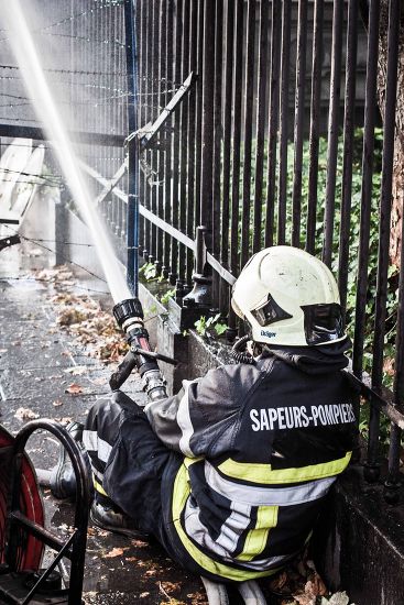 Firefighters Spray Riot Police Water Foam Editorial Stock Photo - Stock ...