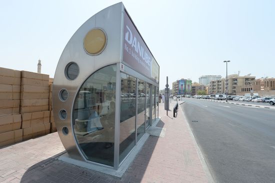 Enclosed Air Conditioned Bus Shelter Editorial Stock Photo - Stock ...