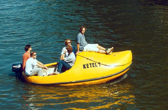 Clog Shaped Boat On Noordzeekanal Amsterdam Editorial Stock Photo ...
