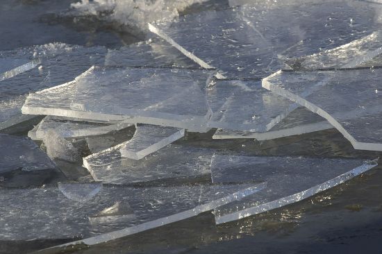 Broken Sheets Ice On Frozen River Editorial Stock Photo - Stock Image ...