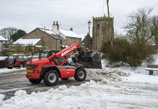 Manitou Mlt 523 Telehandler Clearing Snow Editorial Stock Photo - Stock ...