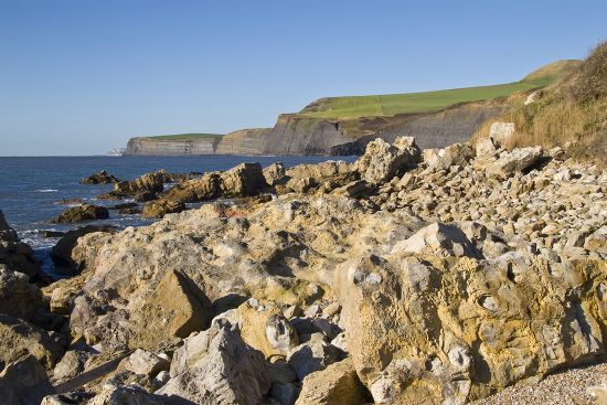 Coastline Geological Rock Formations Kimmeridge Clay Editorial Stock ...
