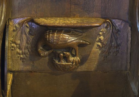 Misericord Depicting Pelican Her Piety Medieval Editorial Stock Photo ...