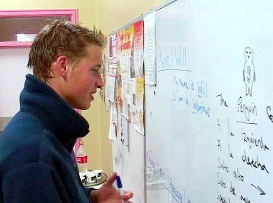 Prince William Writing On Whiteboard While Editorial Stock Photo ...