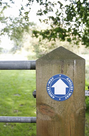 Angles Way National Trail Footpath Sign Editorial Stock Photo - Stock ...