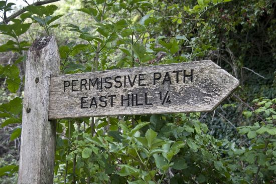 Permissive Path Direction Sign Leading East Editorial Stock Photo ...