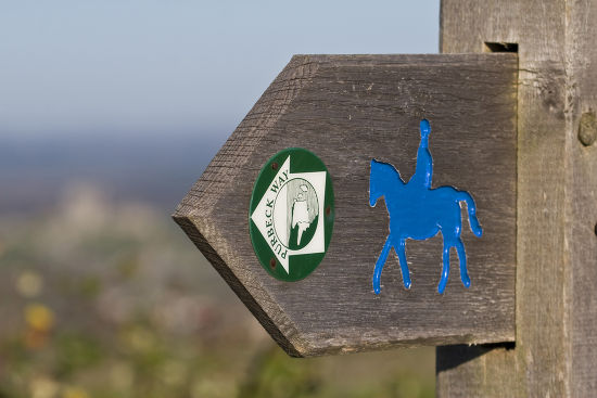 Purbeck Way Bridleway Footpath Sign Dorset Editorial Stock Photo ...