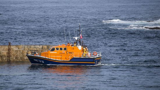 Tamar Class Lifeboat Sea Sennen Cove Editorial Stock Photo - Stock ...