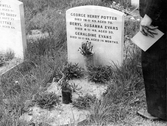 Grave Mrs Beryl Evans Her Baby Editorial Stock Photo - Stock Image ...