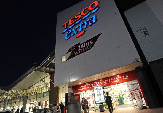 Tesco Extra Supermarket Opens 24 Hours Editorial Stock Photo - Stock ...