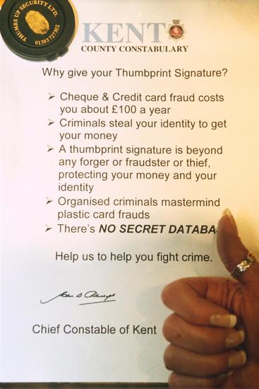 Thumbprint Signature Program Editorial Stock Photo - Stock Image ...