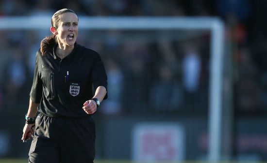 Referee Amy Fearn Shouts She Becomes Editorial Stock Photo - Stock ...