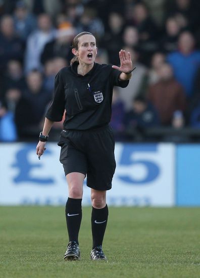 Referee Amy Fearn Shouts Gestures She Editorial Stock Photo - Stock ...