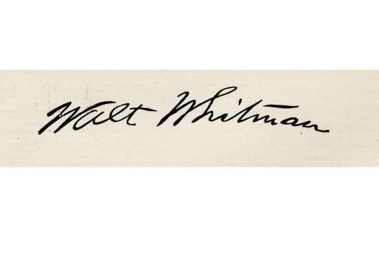Signature Walt Whitman 18191892 American Poet Editorial Stock Photo ...