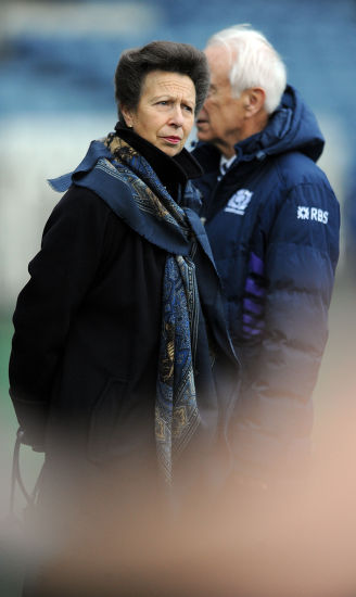 Princess Anne Scottish Rugby Patron Watches Editorial Stock Photo ...