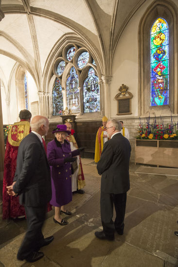 Queen Elizabeth Ii Viewing New Stained Editorial Stock Photo - Stock ...