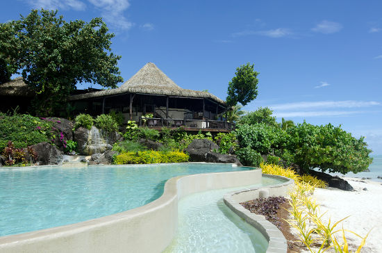 Beach Bungalow Pool Aitutaki Lagoon Cook Editorial Stock Photo - Stock ...