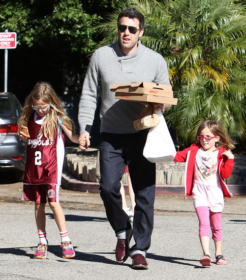Ben Affleck Daughters Violet Affleck Seraphina Editorial Stock Photo ...