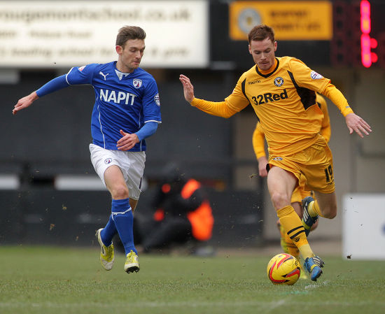 Jay Oshea Chesterfield Challenges Tom Naylor Editorial Stock Photo ...