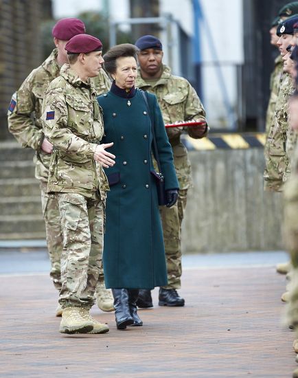 Princess Anne Pins Medals On Soldiers Editorial Stock Photo - Stock ...