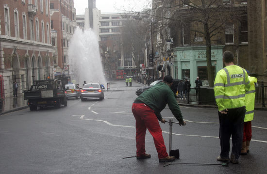 Water Spurts Thirty Feet Into Air Editorial Stock Photo - Stock Image ...