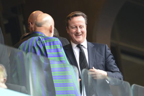 David Cameron Hamid Karzai During Official Editorial Stock Photo ...