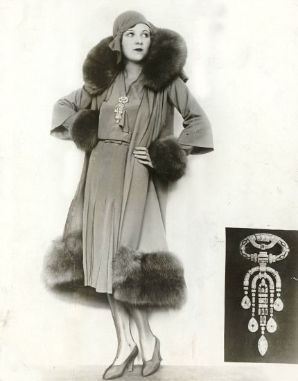 Fashion 1929 Model Pictured Wearing Winter Editorial Stock Photo ...