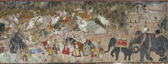 Hunting Scenes Mural Fresco Painted Natural Editorial Stock Photo ...