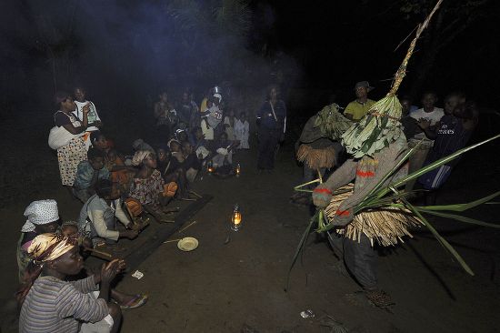 Pygmies Bakola People Celebrating Song Dance Editorial Stock Photo ...