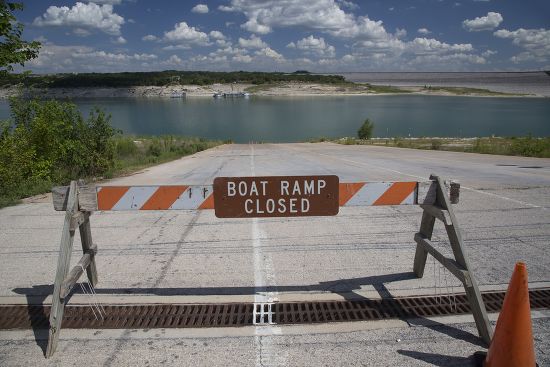 Closed Boat Ramp Mansfield Dam Park Editorial Stock Photo - Stock Image ...