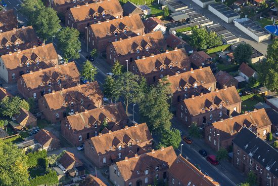 Aerial View Miners Settlement Terraced Houses Editorial Stock Photo ...
