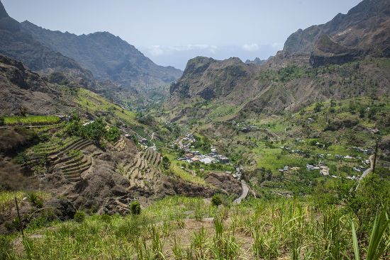 View Into Valley Santo Island Cape Editorial Stock Photo - Stock Image ...
