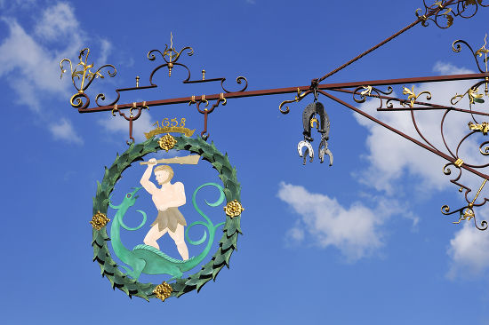 Wrought Iron Hanging Sign First Half Editorial Stock Photo - Stock ...
