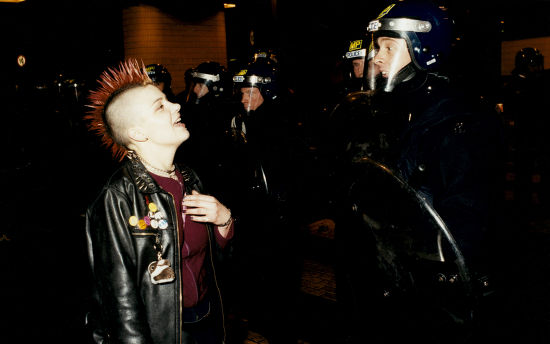 Punk Facing Group Riot Police Euston Editorial Stock Photo - Stock ...