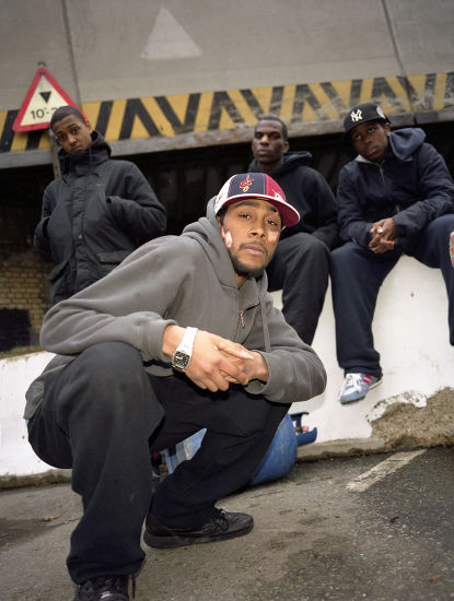 Black Street Gang Posing Front Bridge Editorial Stock Photo - Stock ...