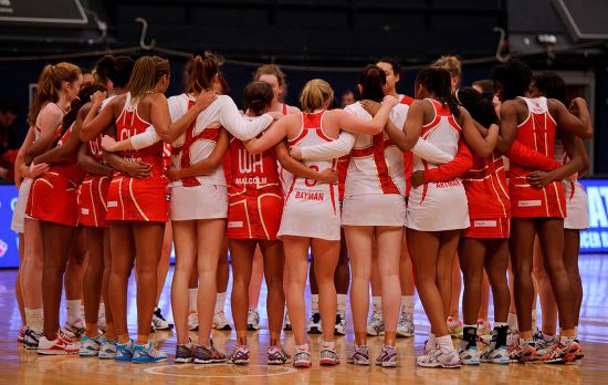 England England Netball Teams Huddle After Editorial Stock Photo ...