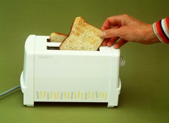 Hand Pulling Slice Toast Out Toaster Editorial Stock Photo - Stock ...
