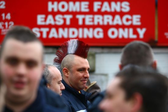 Stevenage Fans Awaiting Ti Entrance Stadium Editorial Stock Photo ...